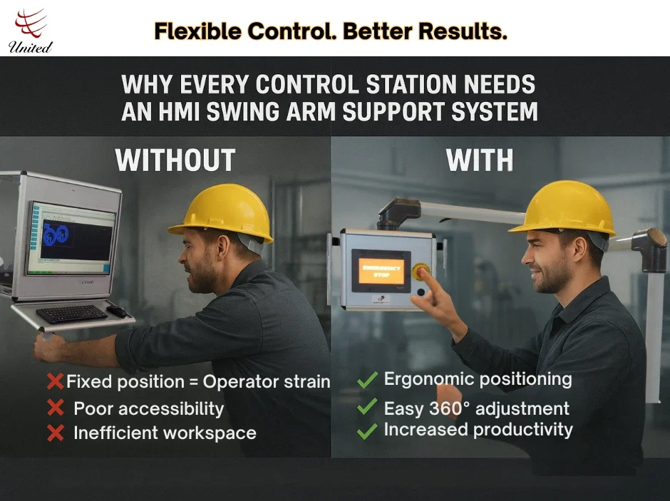 HMI Mounting Solutions | Swing Arm Support Benefits